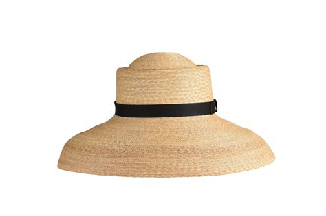 Womens Large Brim Leghorn Straw Hat With Ribbon Peter Beaton