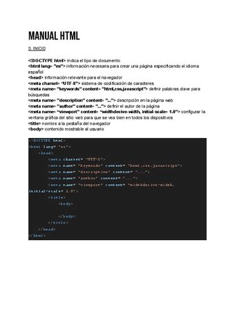 MANUAL HTML INICIO Pdf