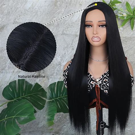 Long Straight Synthetic Wig Heat Resistant Hair Wigs Women Temu