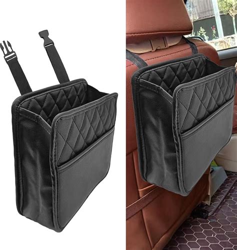 Notish 1pack Car Seat Back Organizer Pu Leather Hanging