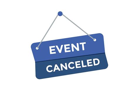 Event Canceled Button Web Banner Templates Vector Illustration 27375744 Vector Art At Vecteezy