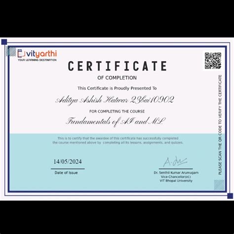 aditya hatwar on linkedin vityarthi vit vityarthi certificate