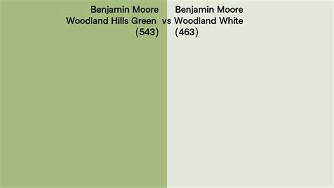 Benjamin Moore Woodland Hills Green Vs Woodland White Side By Side
