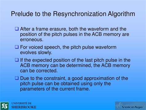 Ppt Resynchronization Of The Adaptive Codebook In A Constrained Celp
