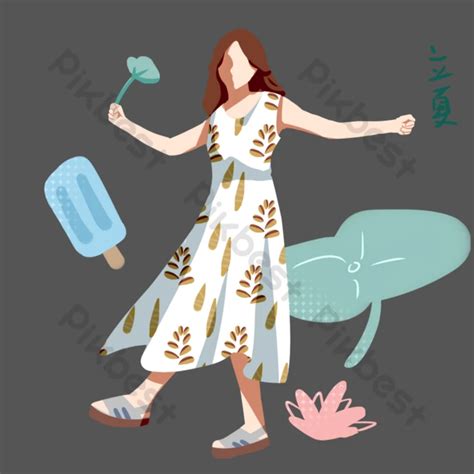 Lixia는 비스킷 소녀 일러스트를 먹는다 일러스트 Png Psd 무료 다운로드 Pikbest