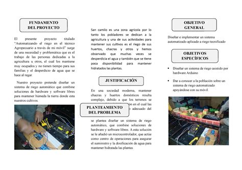 Triptico Trifoleado De Proyecto El Presente Proyecto Titulado