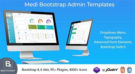 Responsive Bootstrap Admin Templates With UI Framework Medi