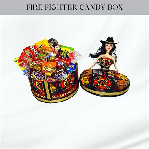 Firefighter Candy Filled Box Doll Box Fire Academy T Etsy
