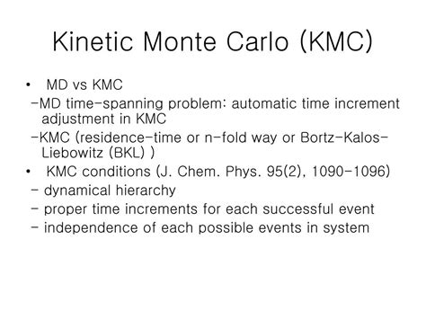 Ppt Kinetic Monte Carlo Simulation Of Dopant Diffusion In Crystalline Powerpoint Presentation