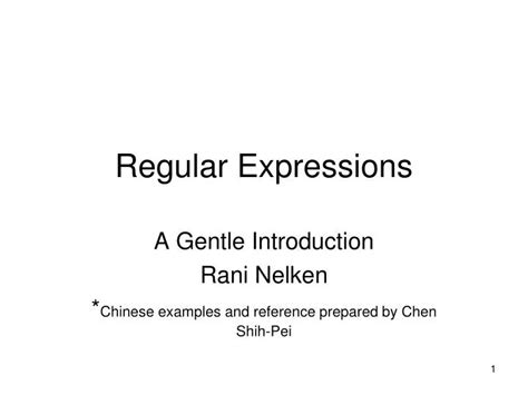 Ppt Regular Expressions Powerpoint Presentation Free Download Id5723829