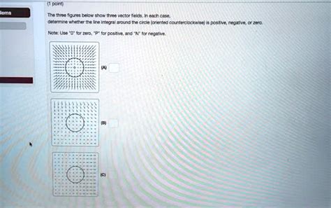 Solved 1 Point Problems The Three Figures Below Show Three Vector