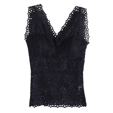 Promotion Clearance Sexy Lace Floral Cami Padded Tank Top Womens Bra