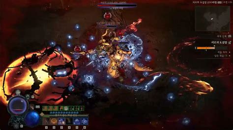 디아블로4 V123 시즌2 소서리스 원소술사 지르의 도살장 15단 정복자 문양 피의 눈물 레벨50 Youtube