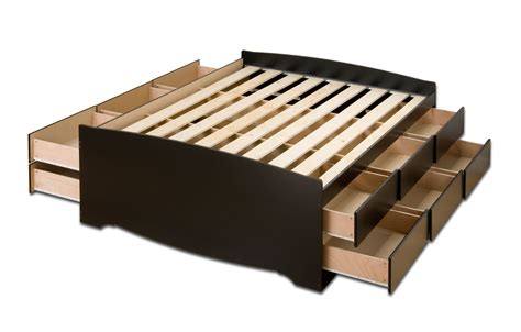 Queen Tall Platform Storage Bed 12 Drawers By Prepac