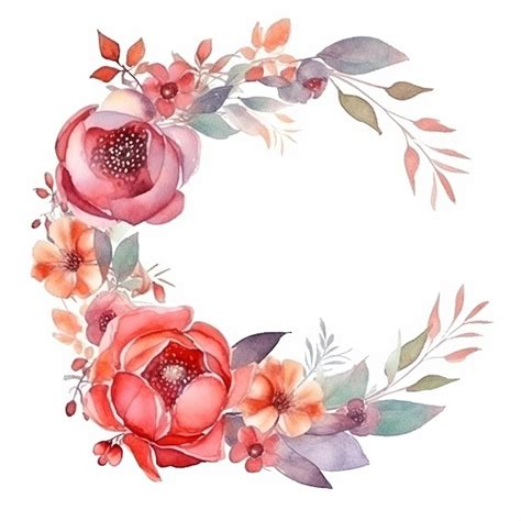 Premium Photo Flower Wreath For Wedding Greeting Card Background