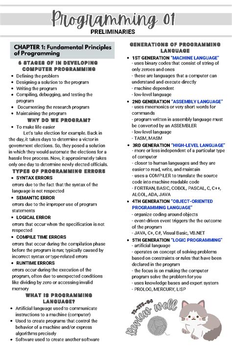 Programming 01 Preliminaries Reviewer Programming 01programming 01