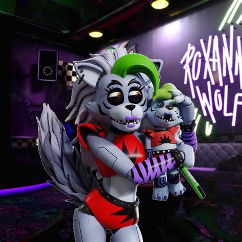 Roxanne Wolf With Her Hex Plush Of Herself By Funtimefon On Deviantart