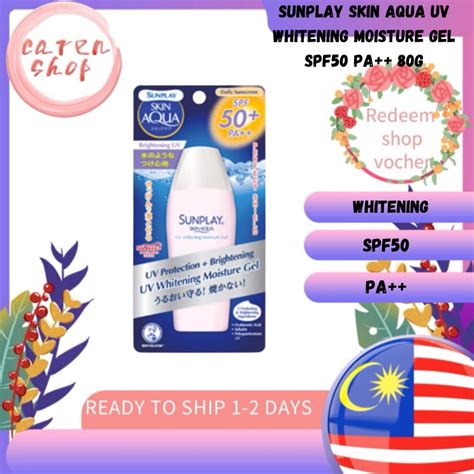 Sunplay Skin Aqua Uv Whitening Moisture Gel Spf50 Pa 80g G Shopee