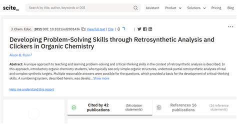 Citation Report Developing Problem Solving Skills Through