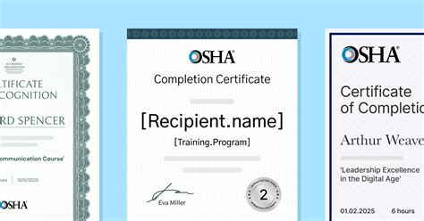 Top 15 Osha Certificate Templates For Authorized Training Courses