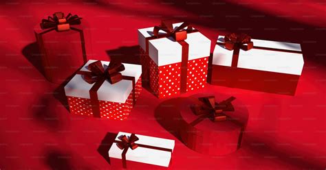 활이 달린 빨간색과 흰색 선물 상자 그룹 사진 Unsplash의 축제 이미지