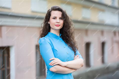Premium Photo Portrait Of A Beautiful White European Brunette Girl