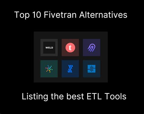 Top 10 Fivetran Alternatives Listing The Best Etl Tools Weld Blog