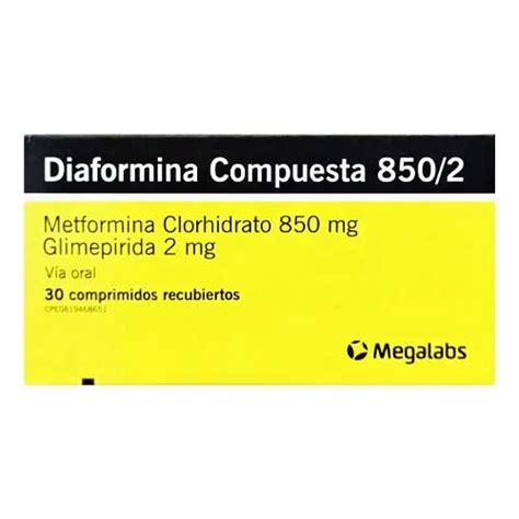 Producto DIAFORMINA COMPUESTA 850 2MG 30COMP De Farmacia Enviamed Santa