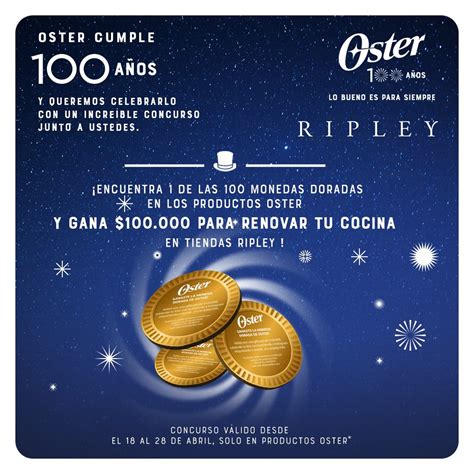 Concurso Oster 100 Años Gana 1 de 100 premios de 100 000 para renovar