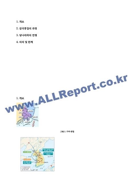 신라 삼국통일의 과정과 의의에 대한 레포트인문사회레포트