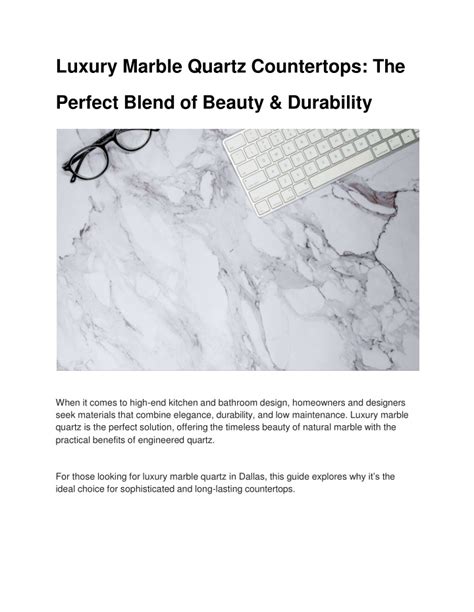Ppt Luxury Marble Quartz Countertops The Perfect Blend Of Beauty