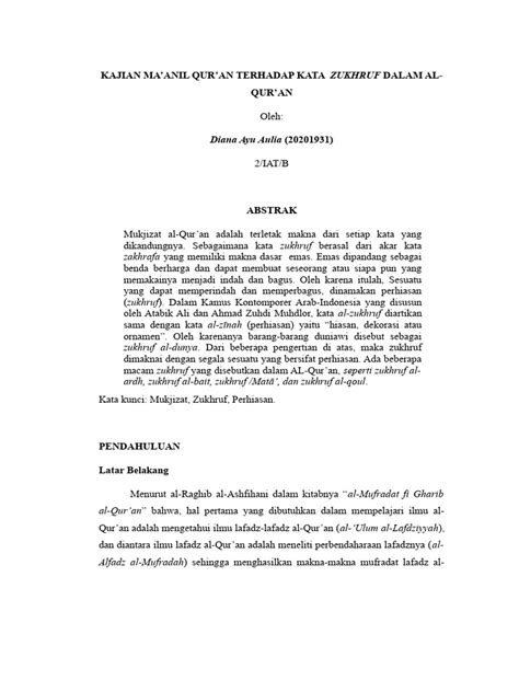 Zukhruf Dalam Al Quran Pdf