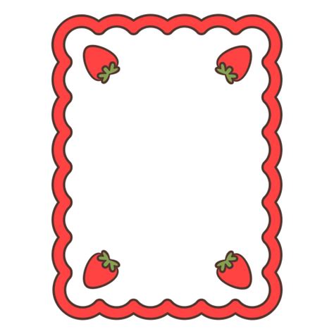 Cute Strawberry Frame Design Png And Svg Design For T Shirts