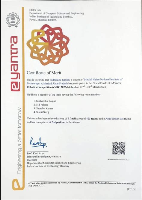 Robotics Club Mnnit On Linkedin Congratulations To Our Talented Team Sudhanshu Ranjan Sumit