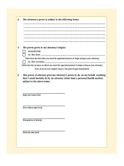 Maryland Power Of Attorney Form Free Printable
