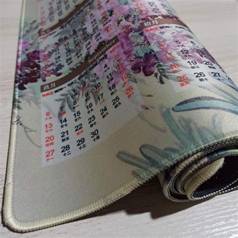 2023年日历超长防滑超大耐磨鼠标垫兔年年历办公桌垫定制虎窝淘