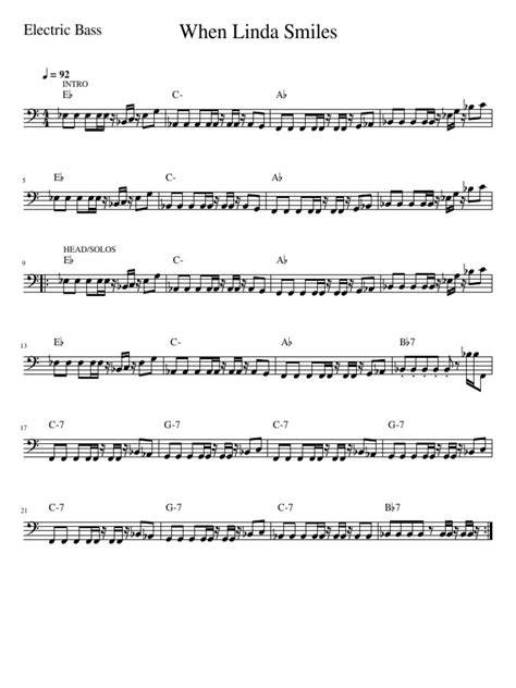When Linda Smiles Electricbass Pdf