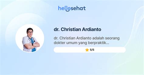 Dr Christian Ardianto Dokter Umum Buat Booking Online Hellosehat