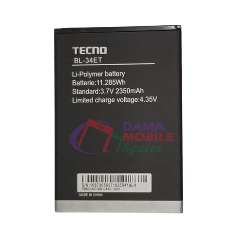 Tecno Bb2 Battery[bl 34et] Dama Mobile Spares
