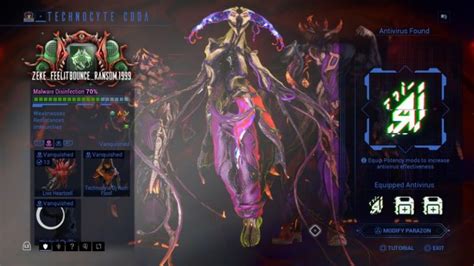 Warframe 3 Best Potency Mods For The Technocyte Coda Lords Of Gaming