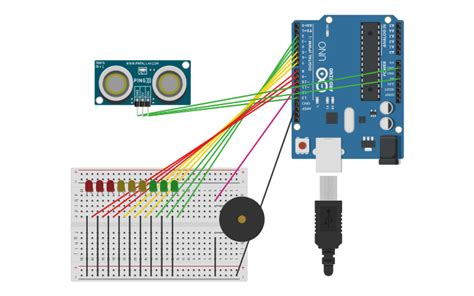 Circuit Design Reverse Parking Sensor 28 Th Nov 2022 Tinkercad