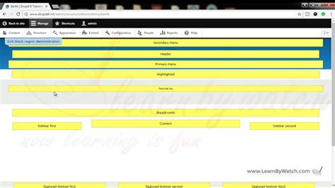 Place Menu In A Theme Region In Drupal 8 Youtube