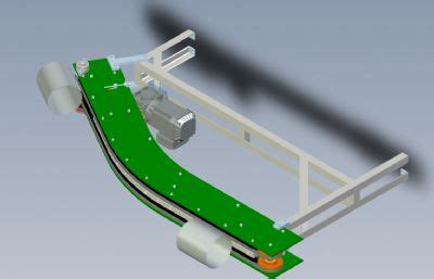 弯曲包装输送带 机械工具模型下载 摩尔网cgmol