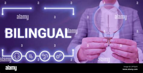 conceptual caption bilingual business showcase digital database