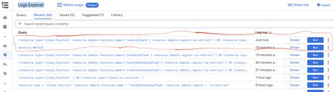 Cloud Functions Cant See Function Logs In Function Explorer Stack