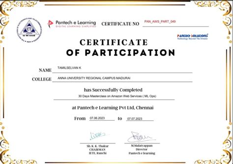 Tamil Selvan On Linkedin Hello Connections Ive Completed My 30 Days Master Class On Amazon Web