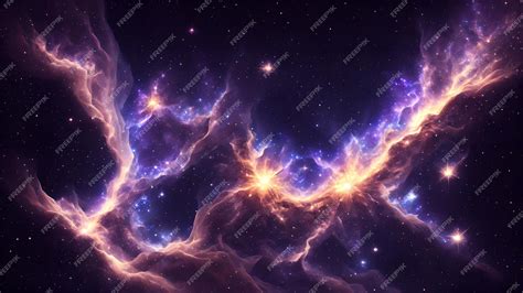 Abstract Nebula In Deep Space Background 3d Wallpaper Premium Ai Generated Image