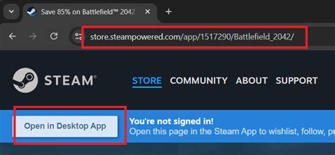 Steams Open In Desktop Button
