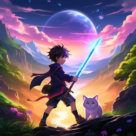 Fondo De Pantalla De Chico Gato De Anime
