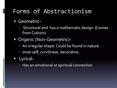 Abstractionism Pptx